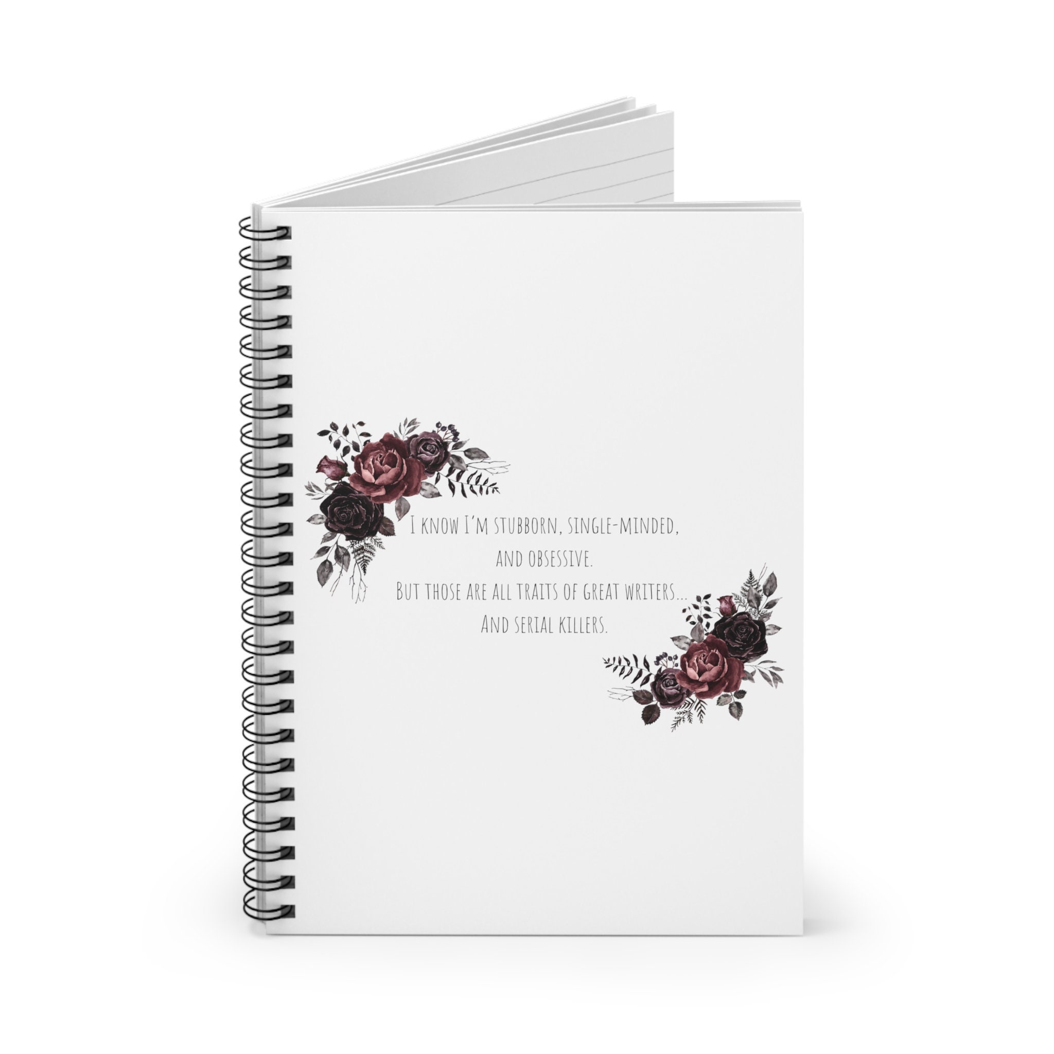 Wednesday Addams Family Quote Funny Spiral Notebook, Wednesday Iconic ...