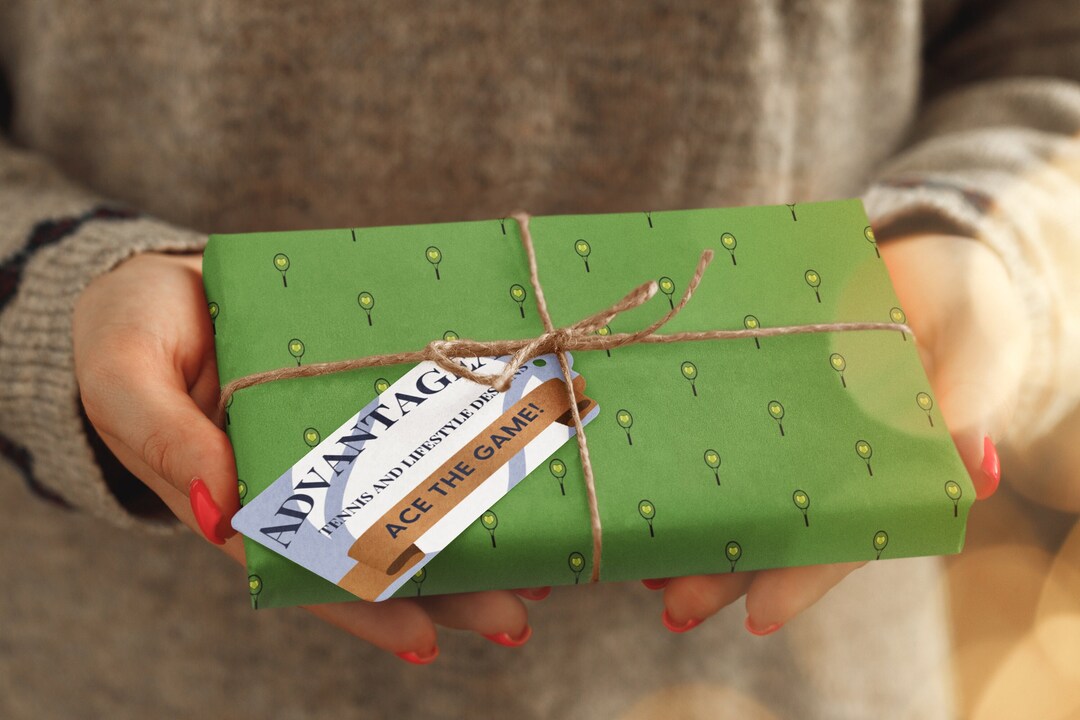 Tennis Racket Gift Wrap Tennis Wrapping Paper for Birthday Gift Paper ...