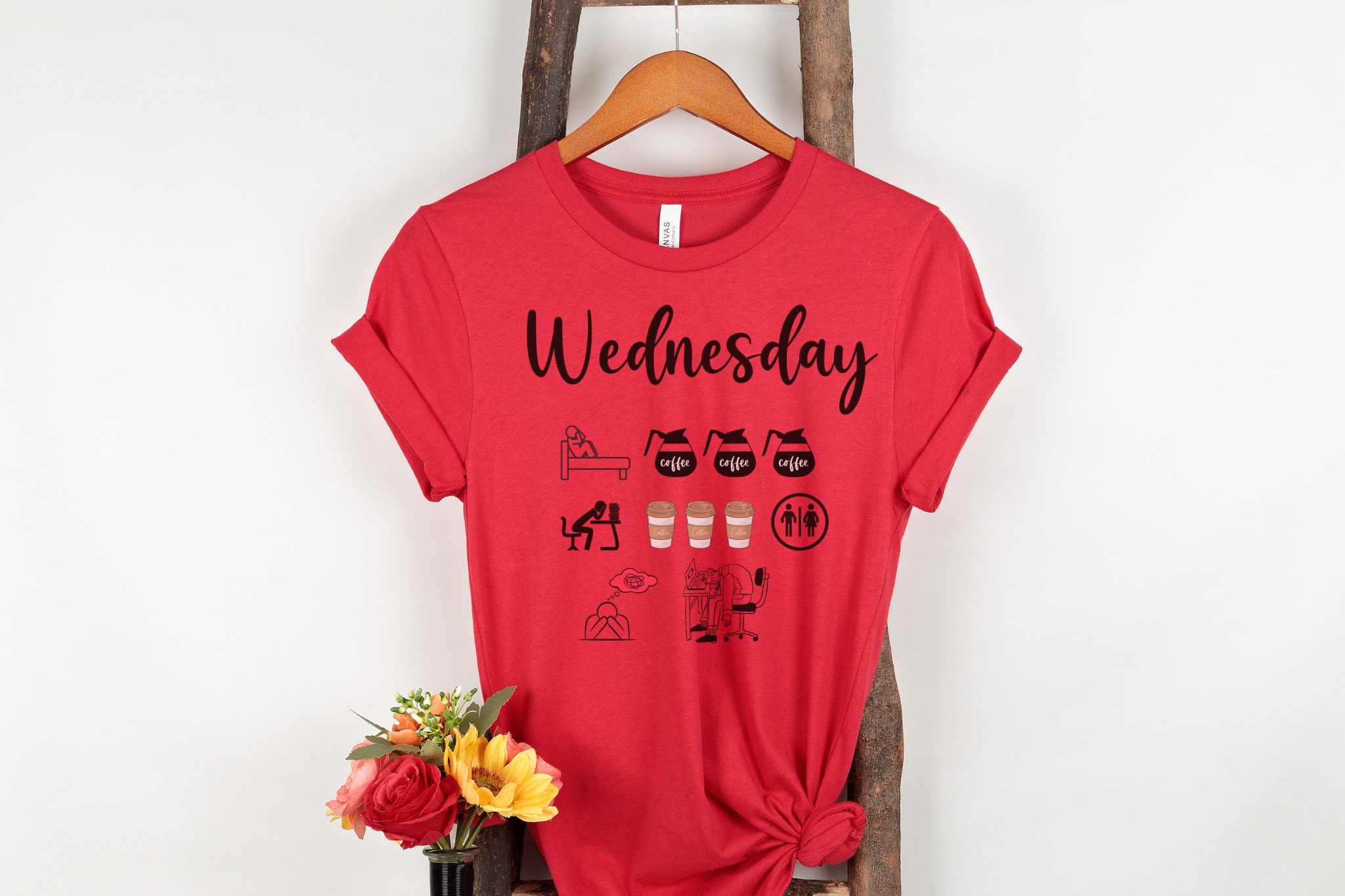 Wednesday Funny Days of the Week Shirt Funny Workplace Tshirt Unisex T ...