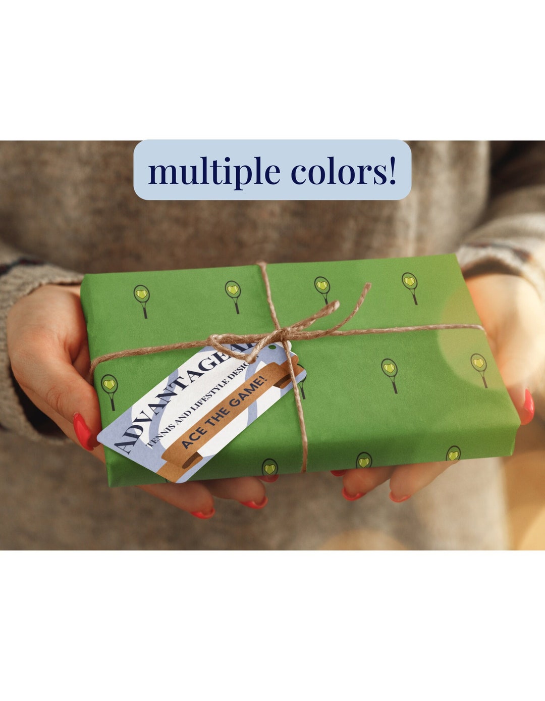 Tennis Racket Gift Wrap Tennis Wrapping Paper for Birthday Gift Paper ...