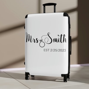 Personalized Bridal Luggage Custom Honeymoon Suitcase Luggage for the ...