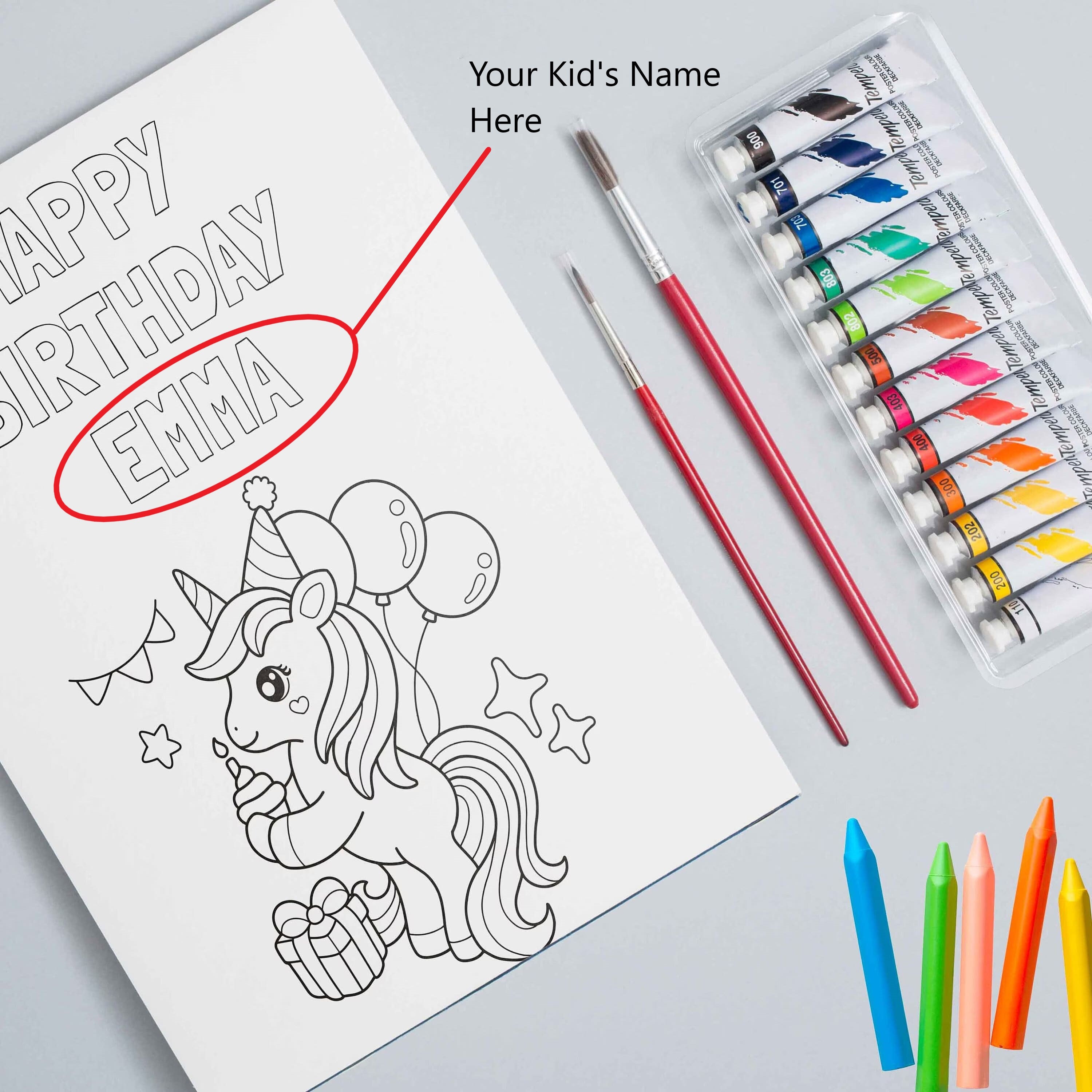 Unicorn Coloring Pages, Unicorn Birthday Coloring, Unicorn Activities ...