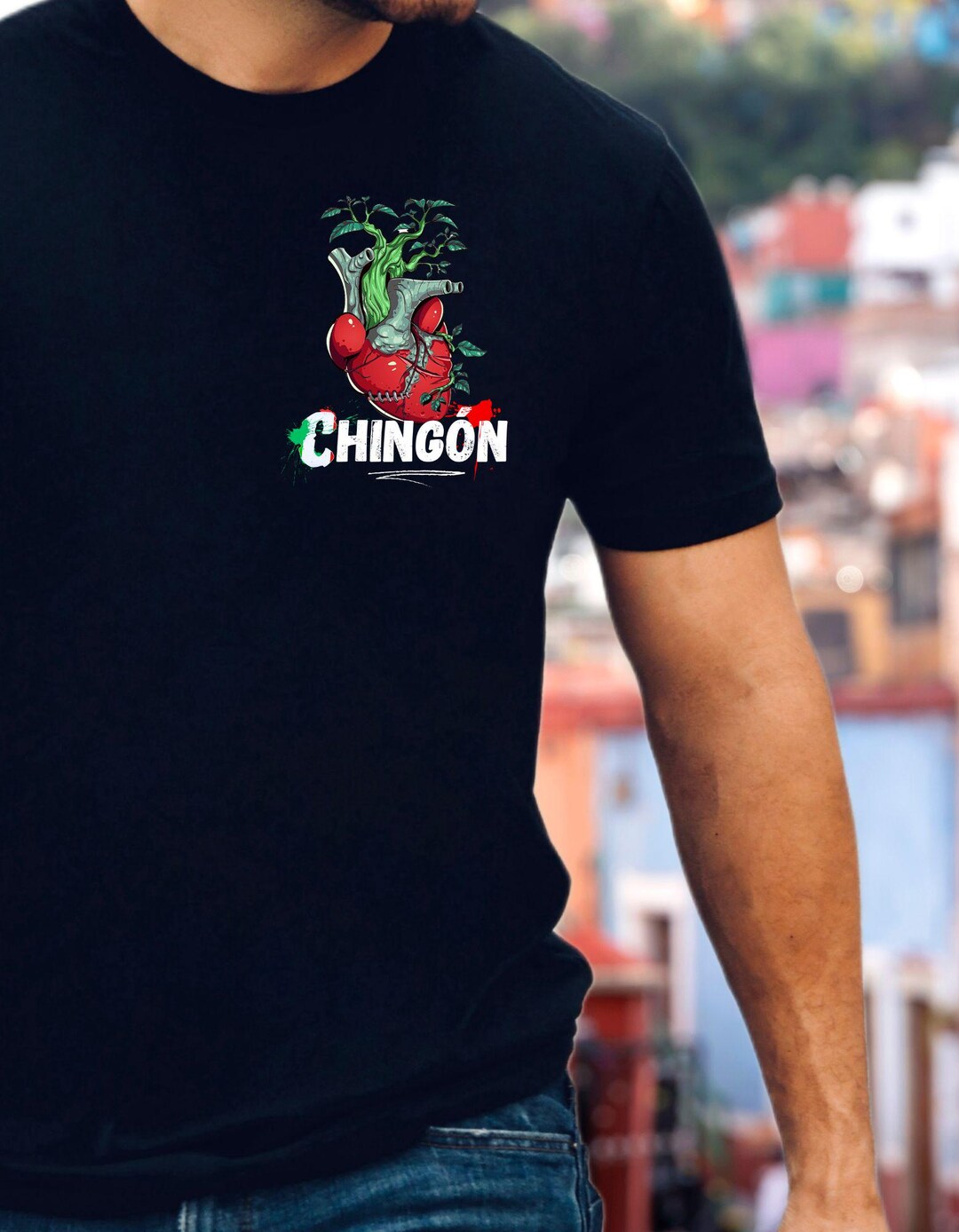 México Camiseta Diseño ropa outfit / Un Corazon Chingon - Etsy México