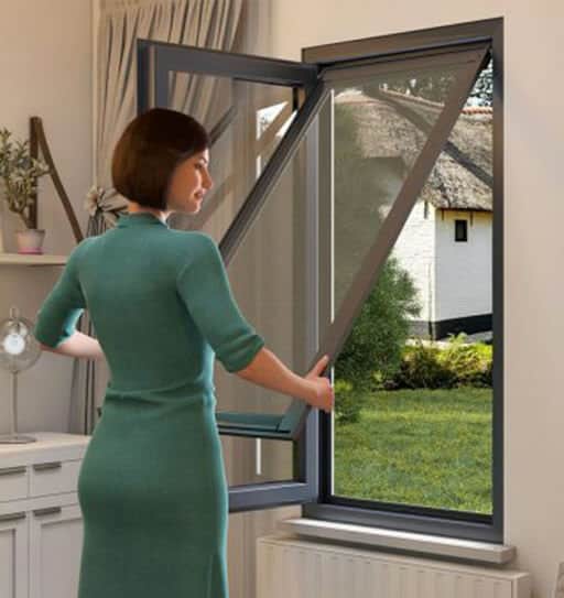 Custom Sıze Wındow Fly Screen, Alumınum Profıle Fıber Tulle, Fly Mesh ...