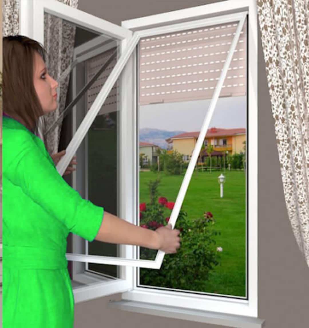 Custom Sıze Wındow Fly Screen, Alumınum Profıle Fıber Tulle, Fly Mesh ...