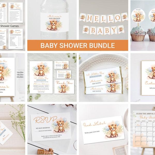 Tiger Baby Shower - Etsy