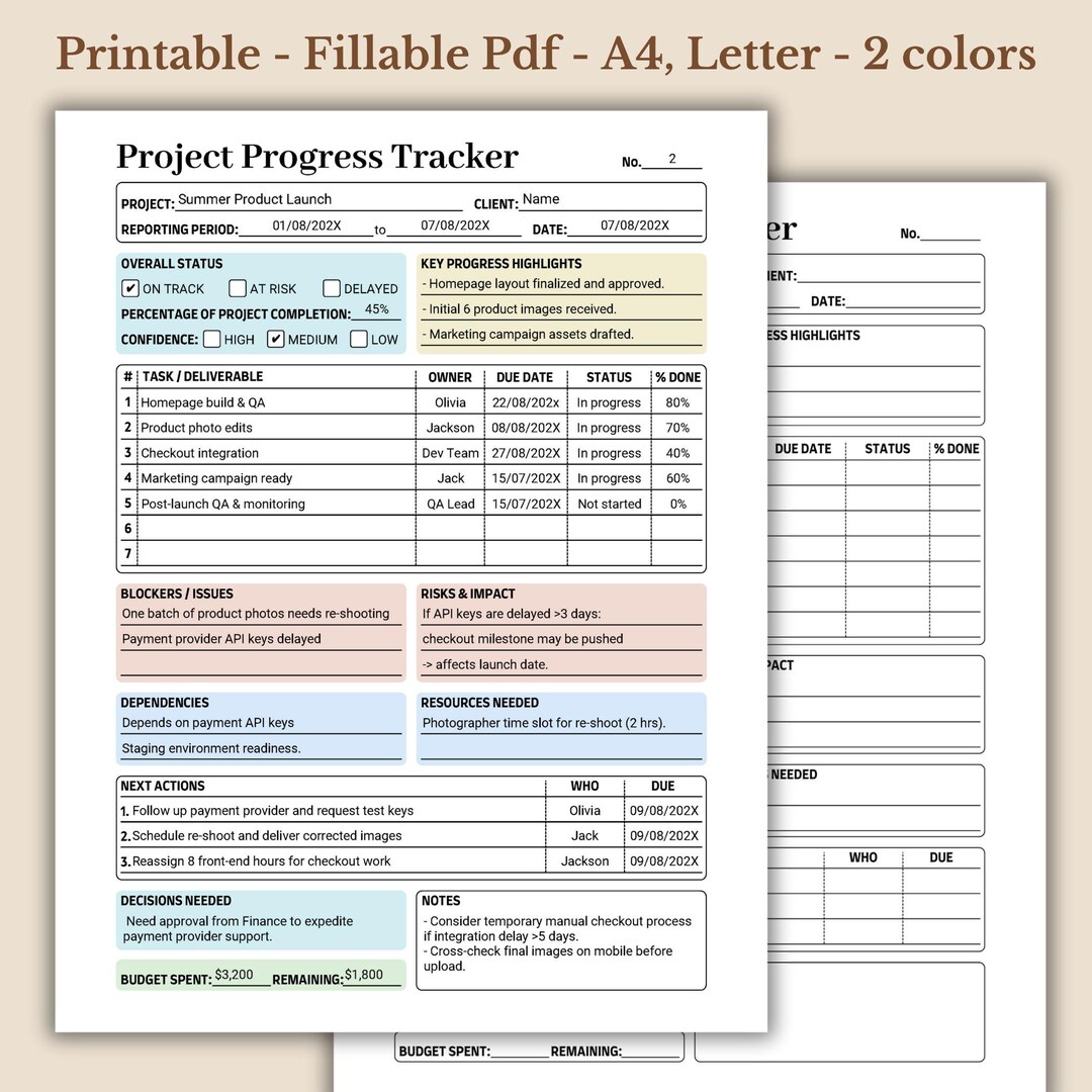 Project Progress Tracker: Productivity Planner, Effective Teamwork ...