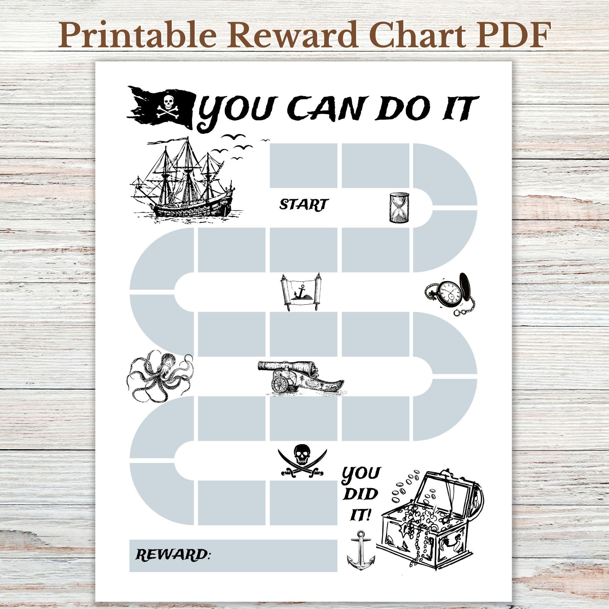 Pirate Reward Chart, Kids Reward Chart, Training Chart, Reward Chart ...