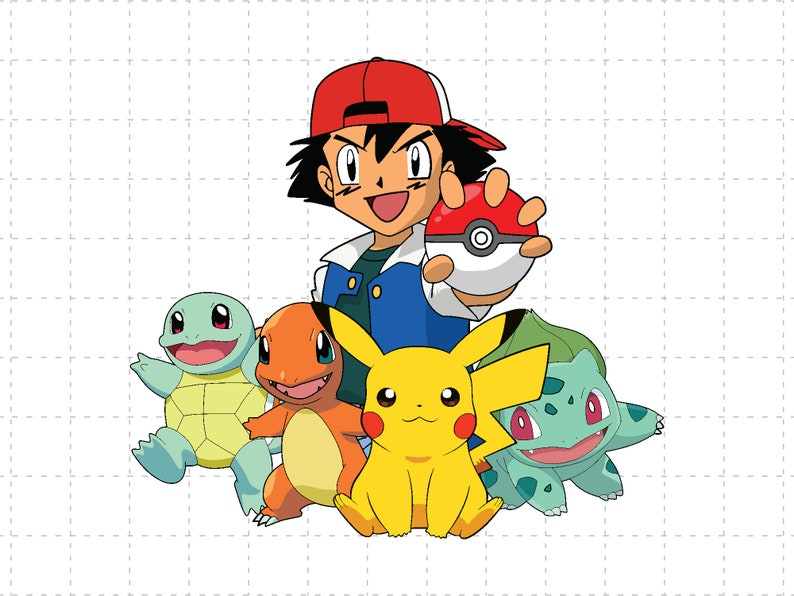 Poke mone Png Cartoon Party Png Clip Art de dibujos animados - Etsy México