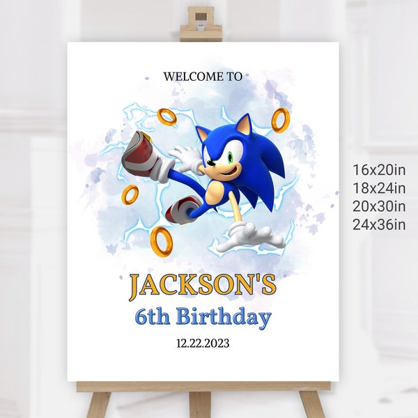 Sonic the Hedgehog Birthday Poster - Etsy