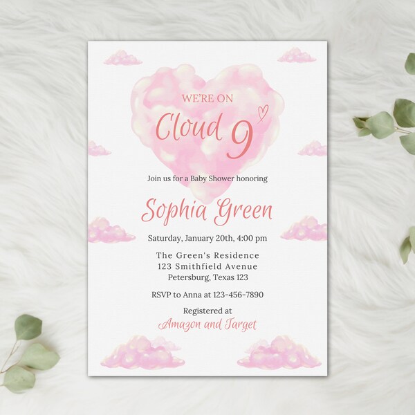 Cloud Party Invitation - Etsy
