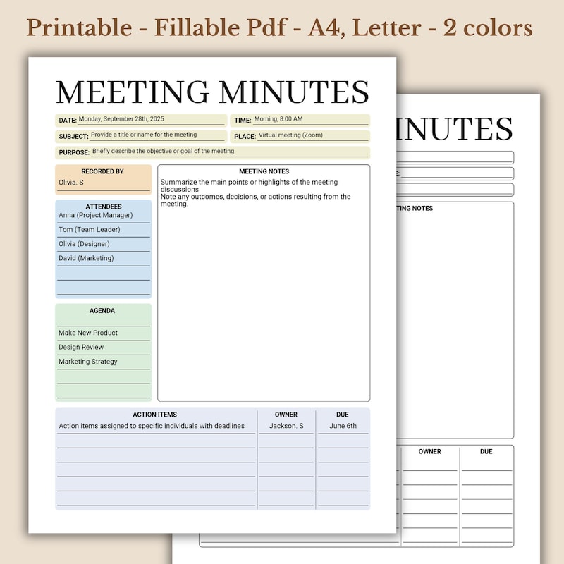 Team Meeting Checklist - Etsy