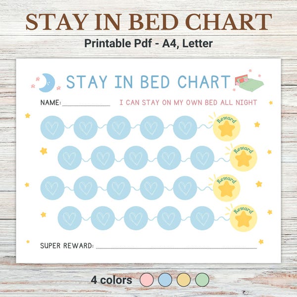 Stay in Bed Chart - Etsy