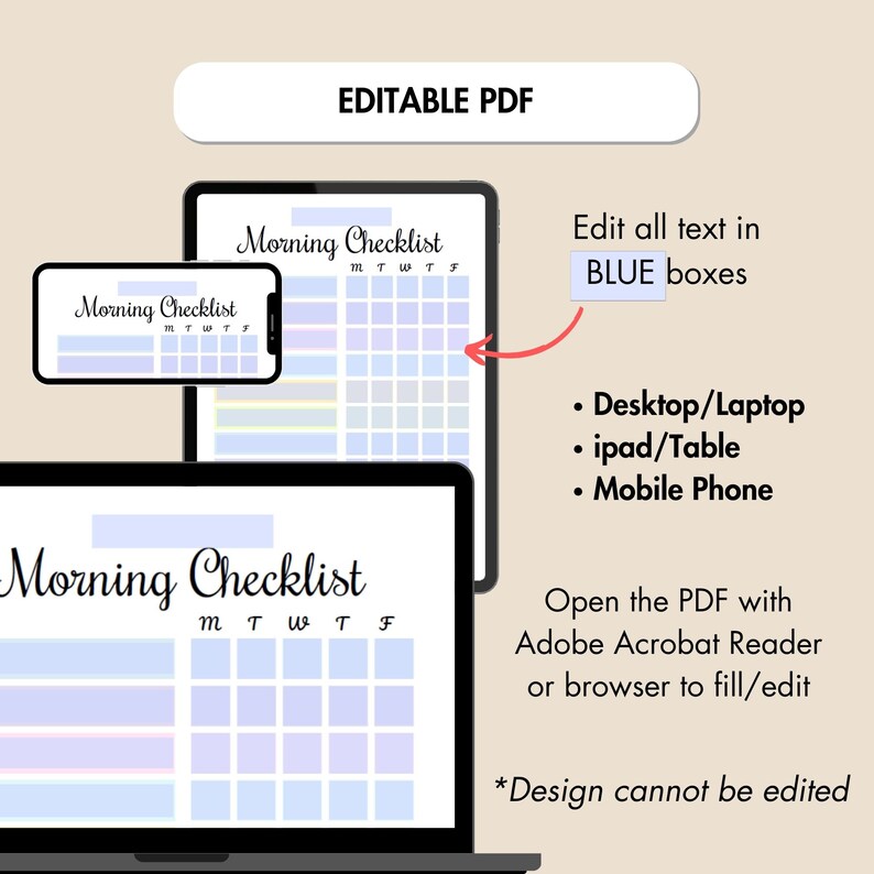 Morning Checklist, Afternoon Checklist, Evening Checklist, Daily ...