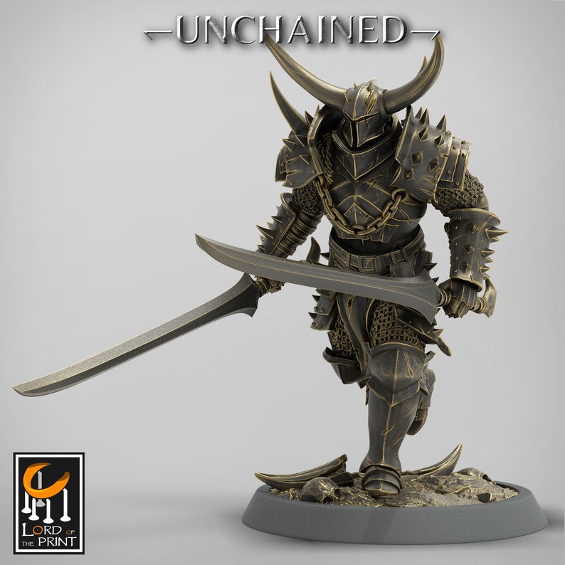 Dual Sword Squadron Unchained Rescale Miniatures 3D Printed Resin ...