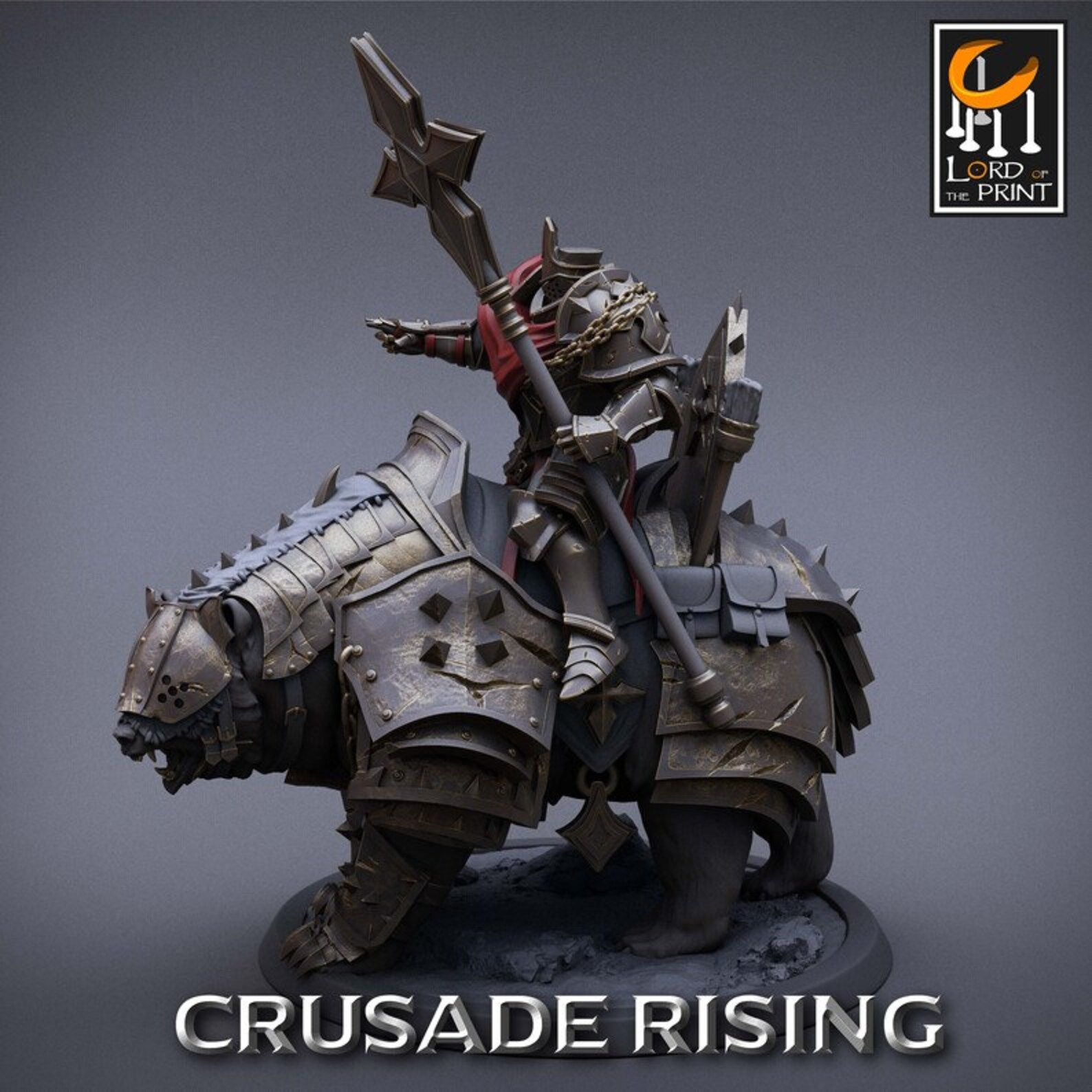 Mounted Templar Bears Crusade Rising Rescale Miniatures 3D Printed ...