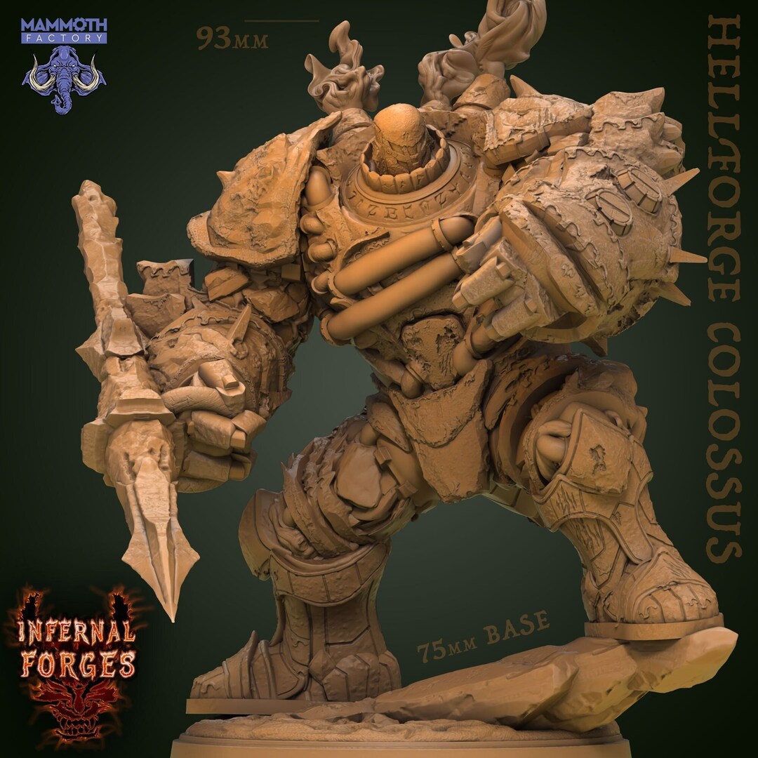 Hellforge Colossus Infernal Forges Mammoth Factory 3D Printed Resin ...