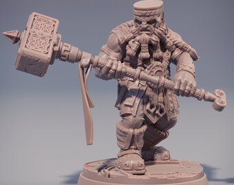 Ukko Hakka the Dwarfs of the Dark Deep Daybreak Miniatures 3D Printed ...