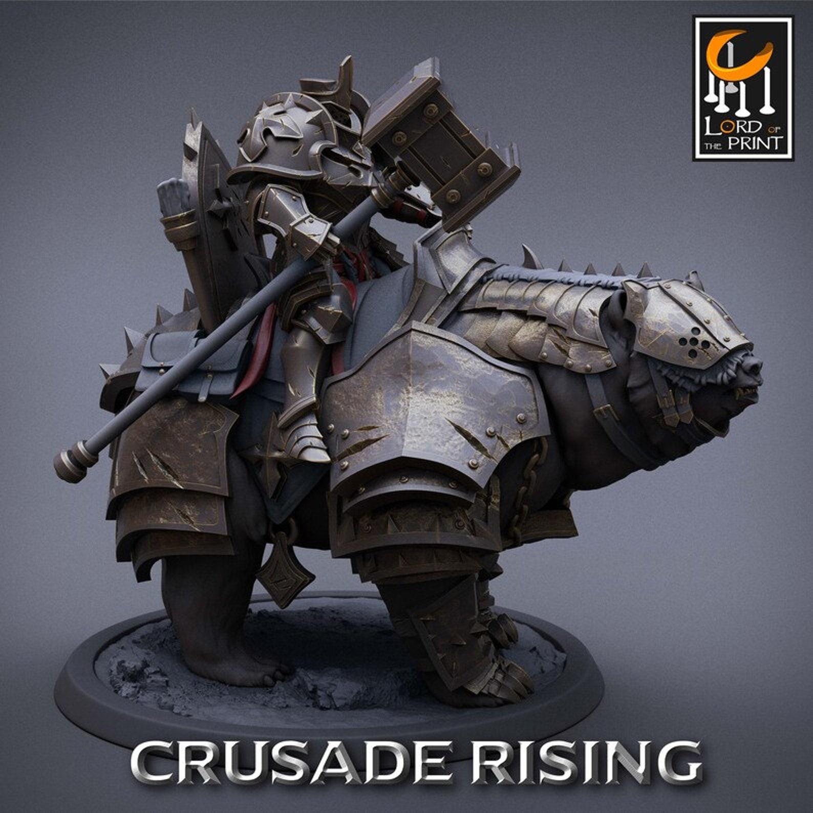Mounted Templar Bears Crusade Rising Rescale Miniatures 3D Printed ...