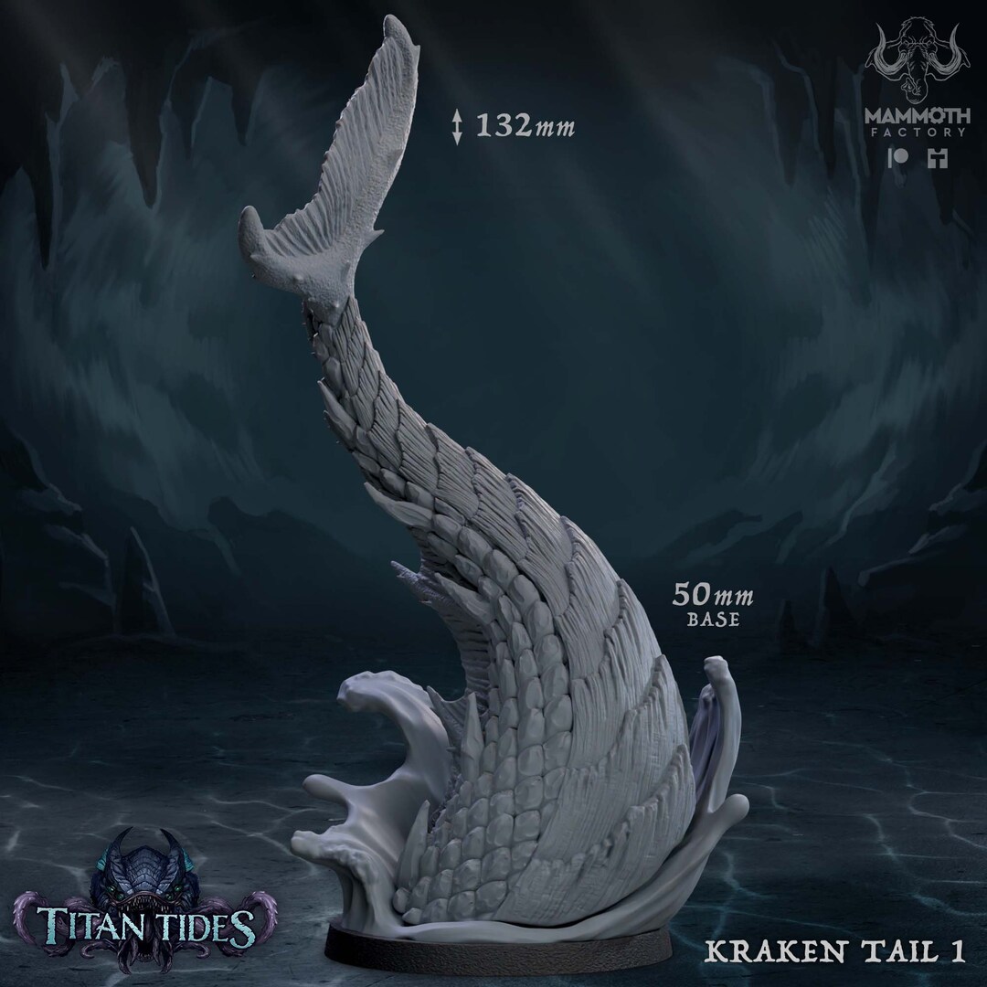 Storm Titan Kraken Tail Titan Tides Mammoth Factory 3D Printed Resin ...