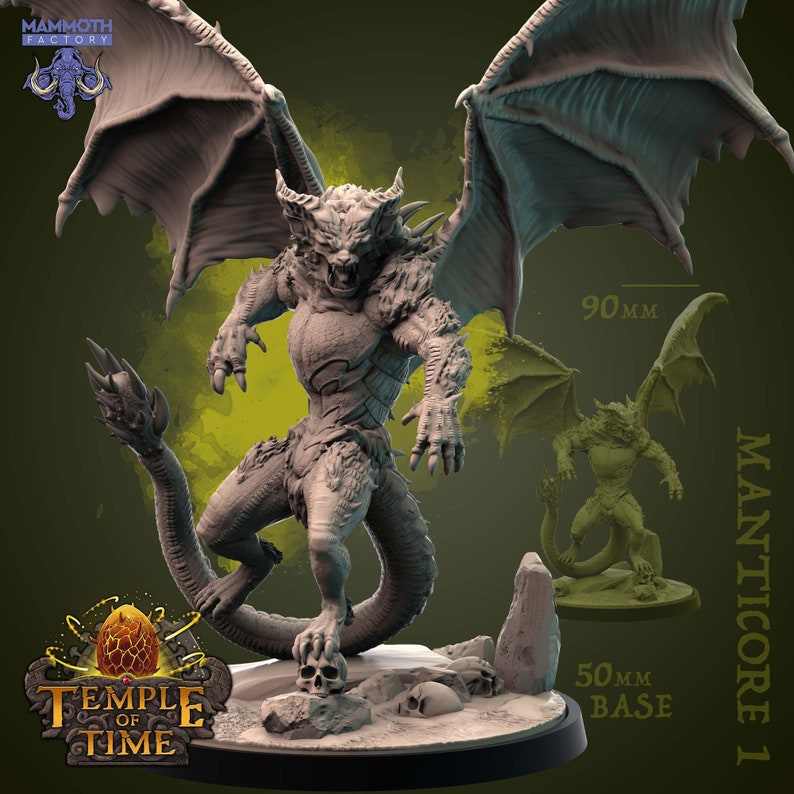 Manticore Temple of Time Mammoth Factory 3D Printed Resin Miniature D&d ...