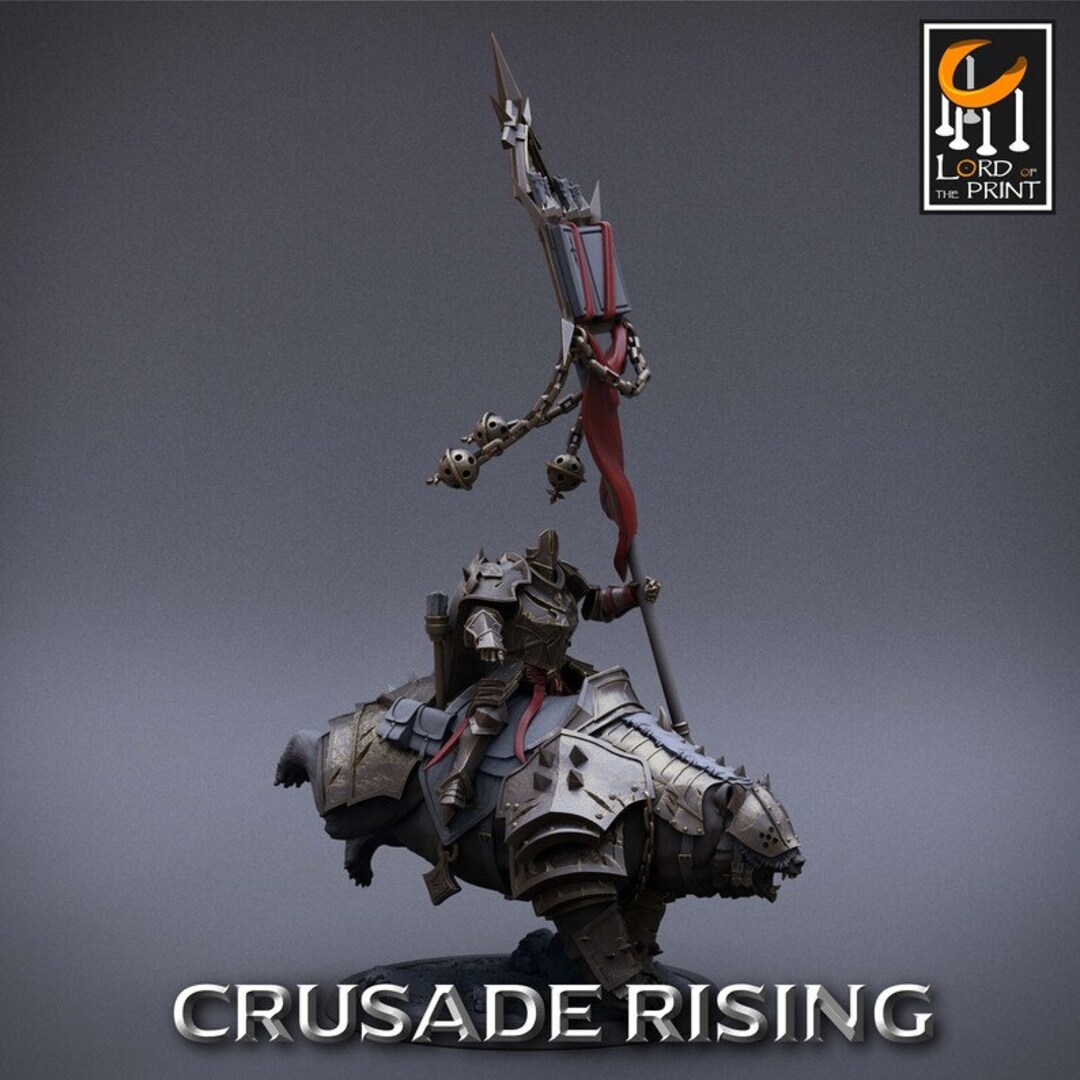 Mounted Templar Bears Crusade Rising Rescale Miniatures 3D Printed ...