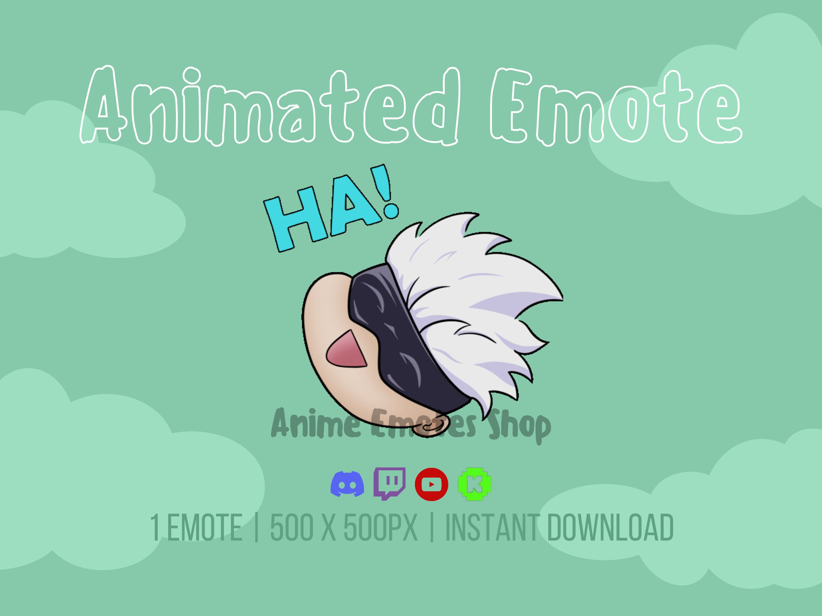 ANIMATED EMOTE Gojo Laughing for Live Streamers And/or - Etsy