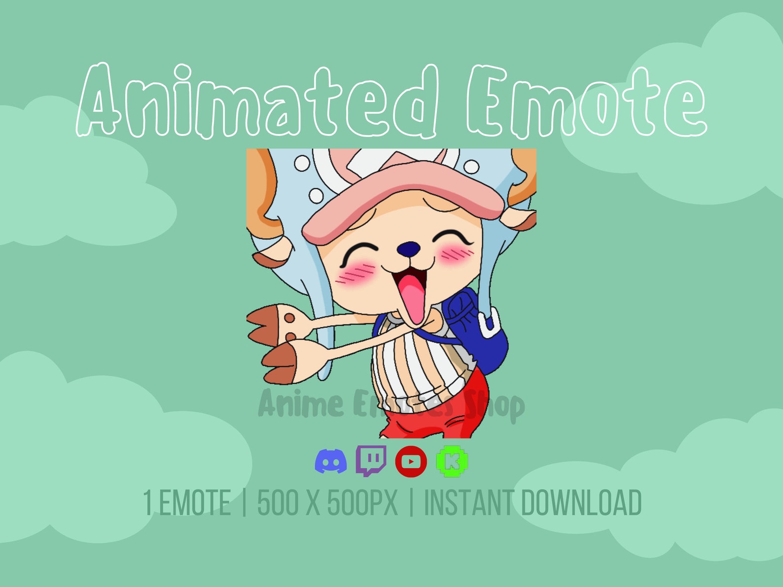ANIMATED EMOTE Chopper Blushing for Live Streamers And/or - Etsy