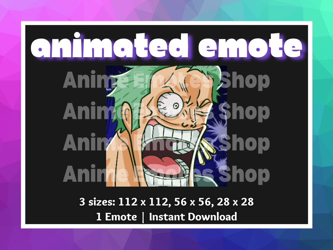 ANIMATED EMOTE Zoro Nani Emote for Live Streamers - Etsy