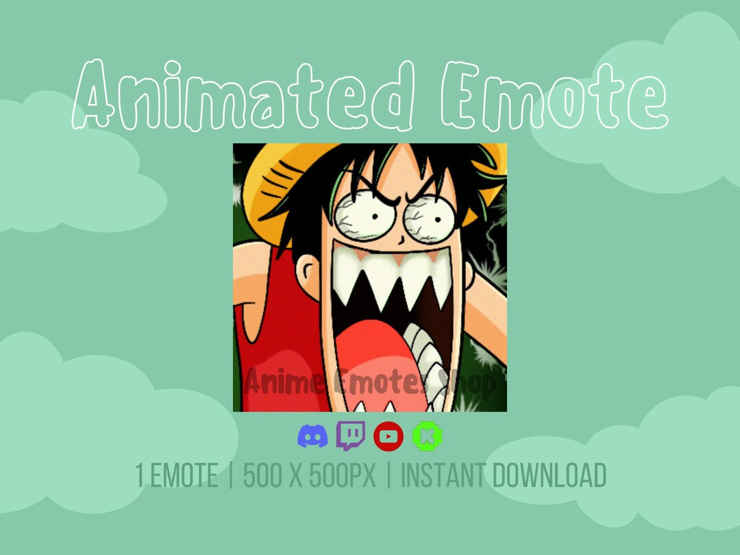 ANIMATED EMOTE Luffy Nani Emote for Live Streamers - Etsy