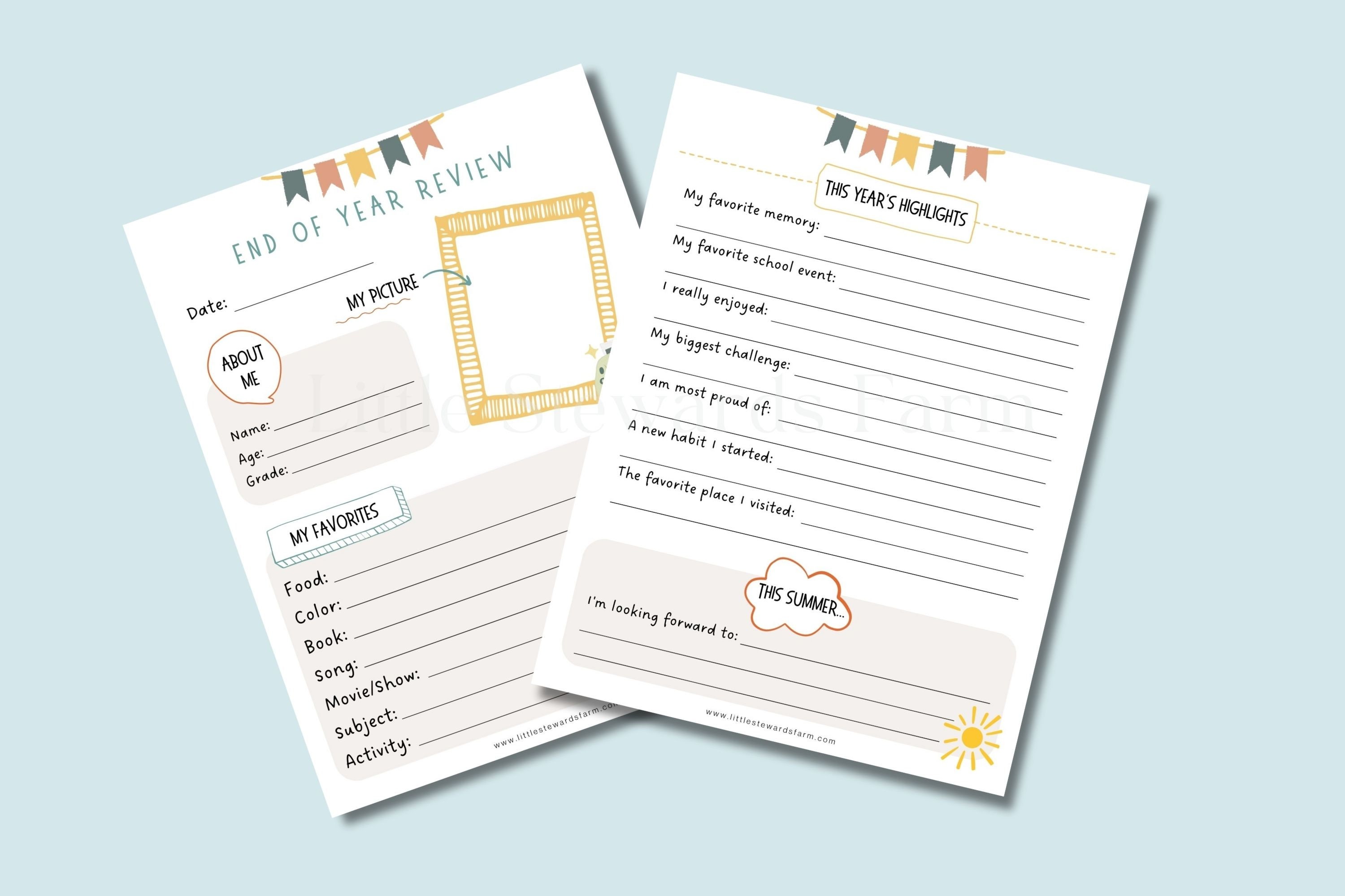 Back to School Printable | School Year Goals | Homeschool Review | Mid ...