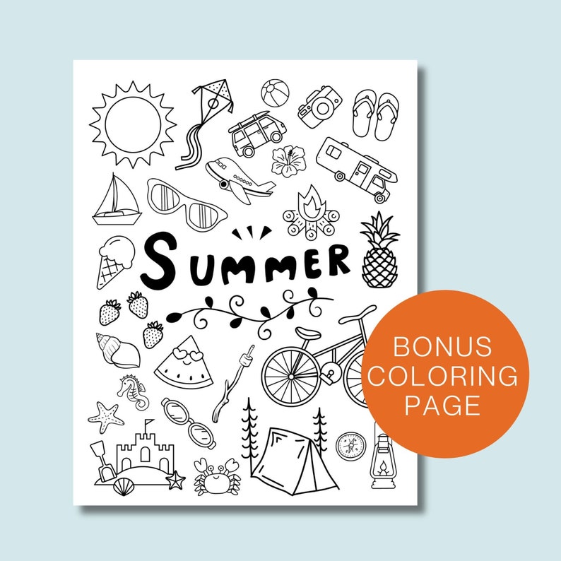 Summer Bucket List Printable | Summer Break Fun To-do List | Summer ...