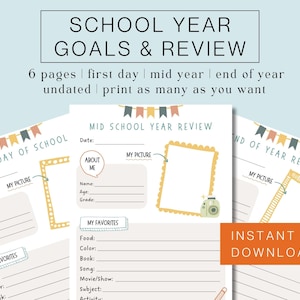 Back to School Printable | School Year Goals | Homeschool Review | Mid ...