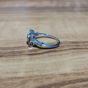 Vintage Old European Style Sapphire & Diamond Wedding Ring, Estate ...