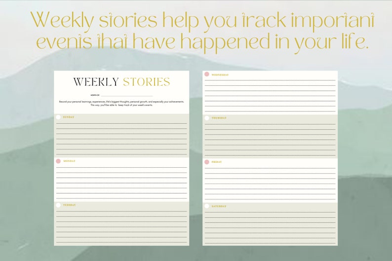 PRINTABLE Daily Journal Daily Reflection Daily Affirmations Self-care ...