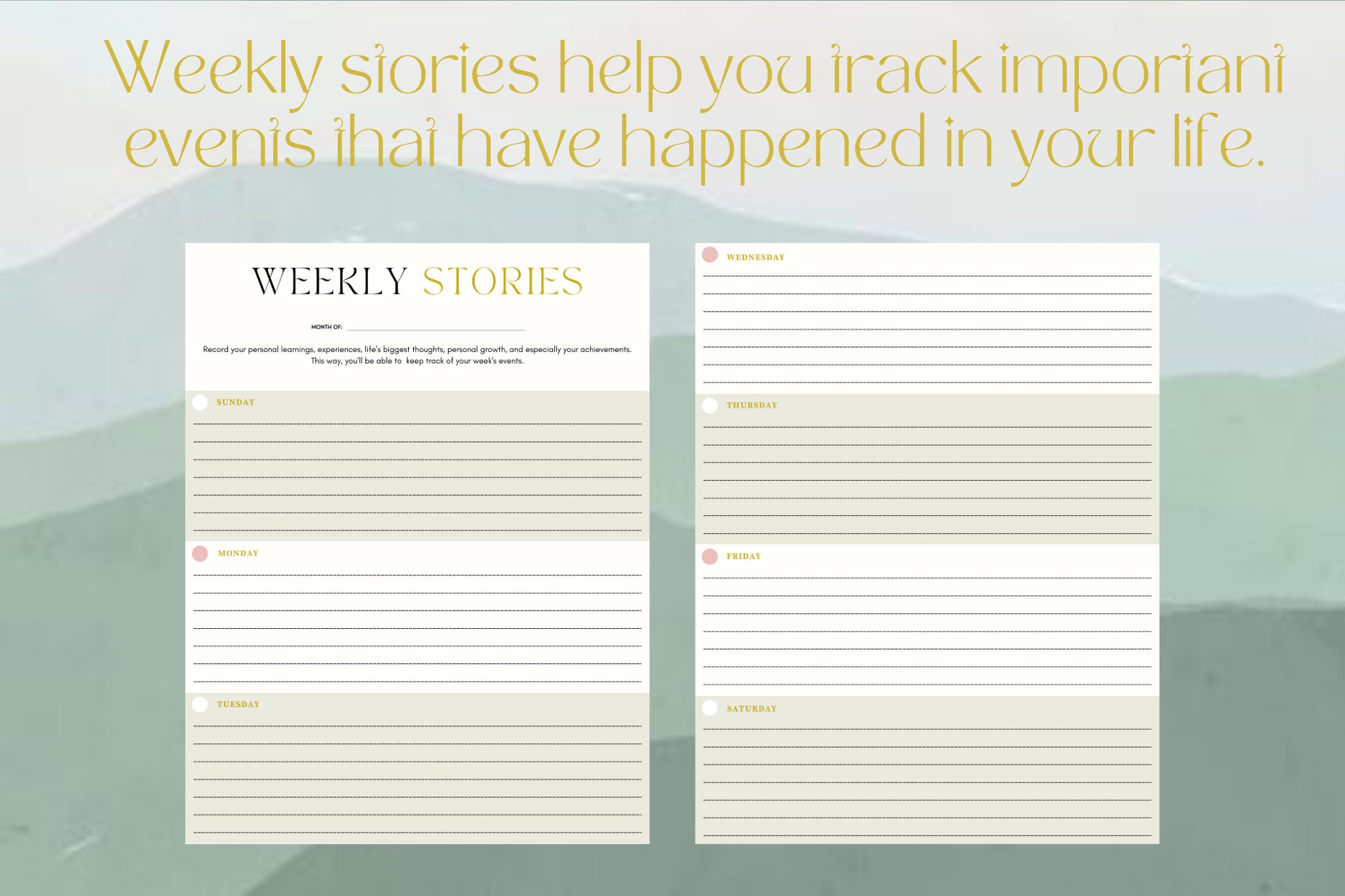 PRINTABLE Daily Journal Daily Reflection Daily Affirmations Self-care ...