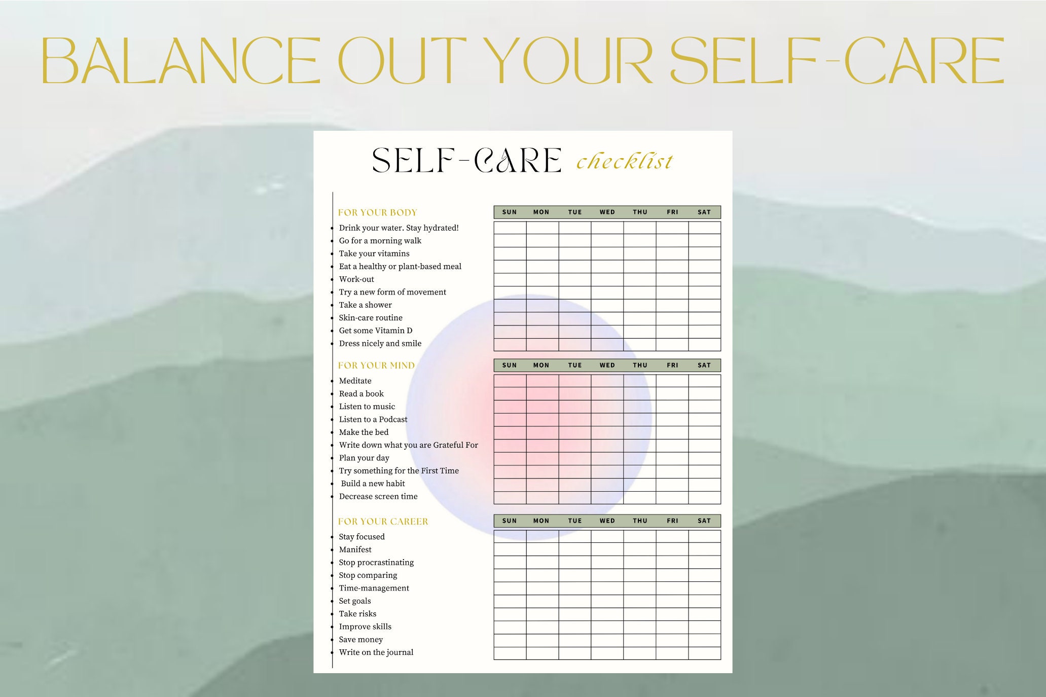 PRINTABLE Daily Journal Daily Reflection Daily Affirmations Self-care ...