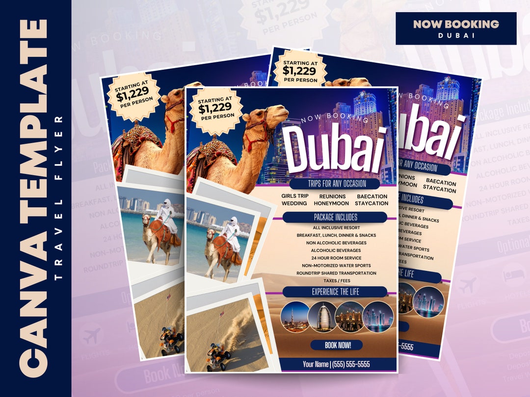 Dubai Travel Flyer Dubai Travel Flyer Travel Flyer Template Travel ...