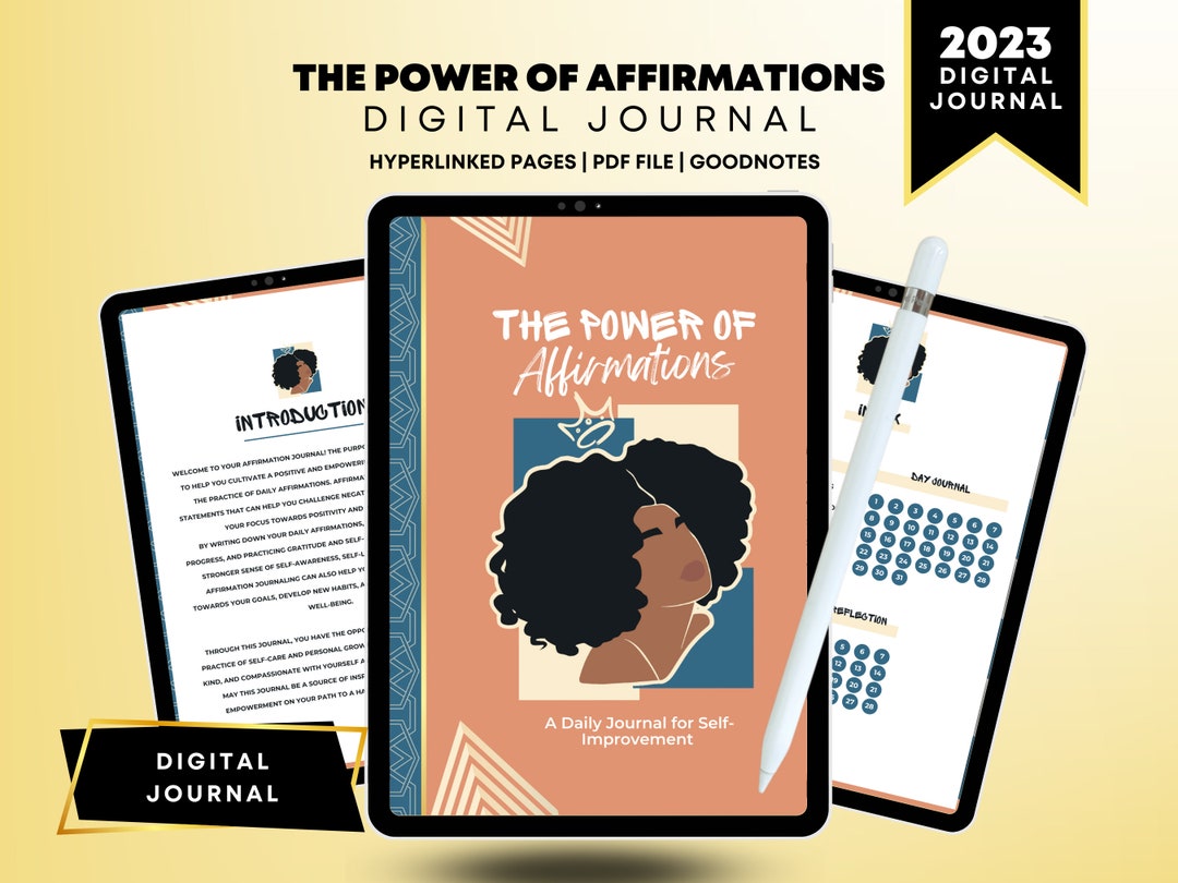 Affirmation Journal Digital Journal Black Girl Journal Pages ...