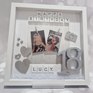 A Personalised Rose Gold 18th Birthday Shadow Box Frame Keepsake Gift ...