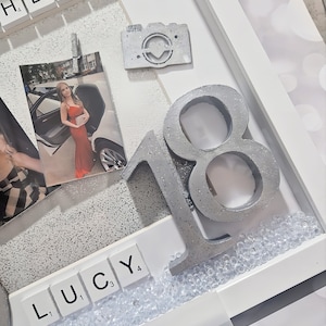 A Personalised Rose Gold 18th Birthday Shadow Box Frame Keepsake Gift ...