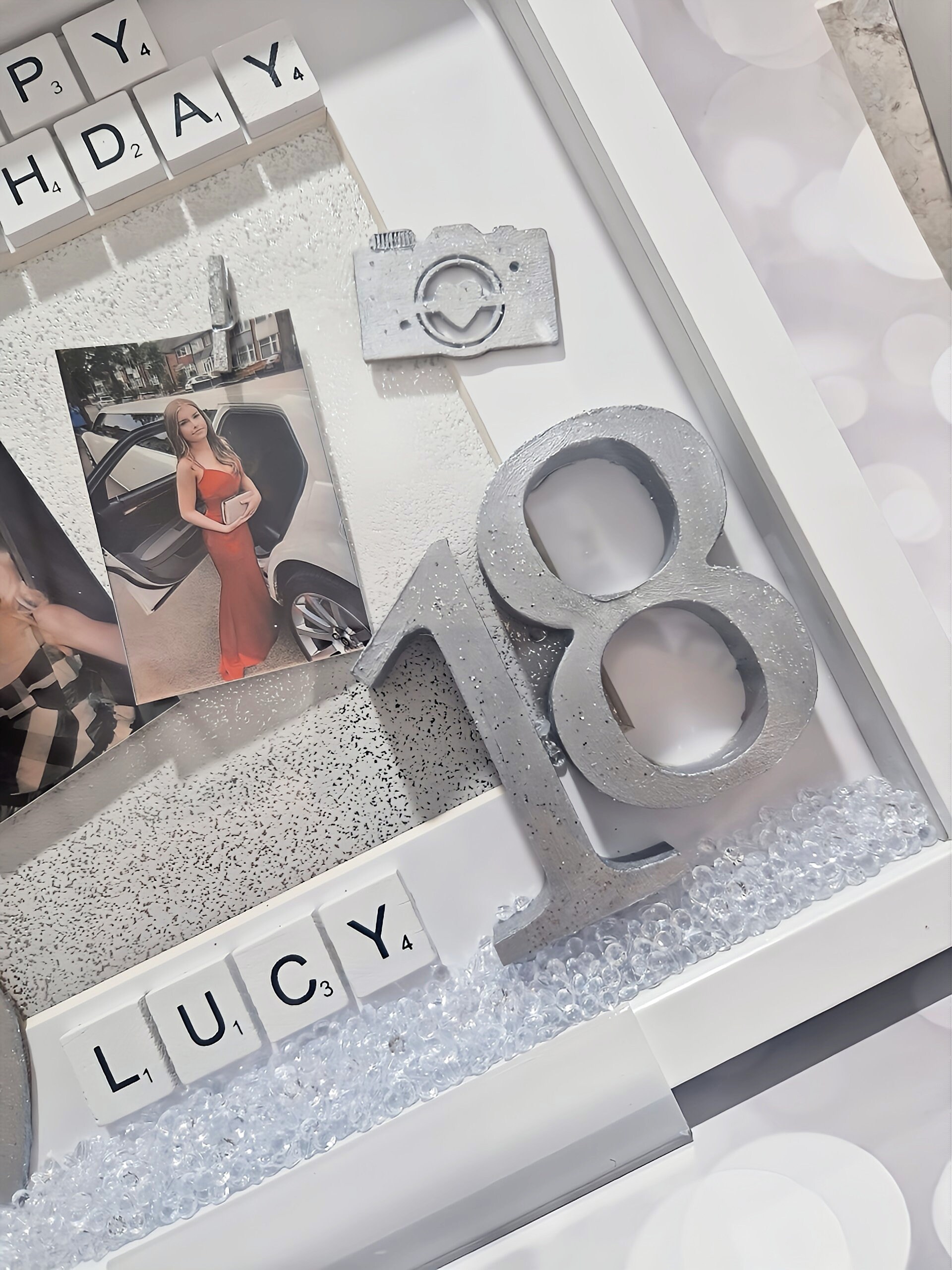 A Personalised Rose Gold 18th Birthday Shadow Box Frame Keepsake Gift ...