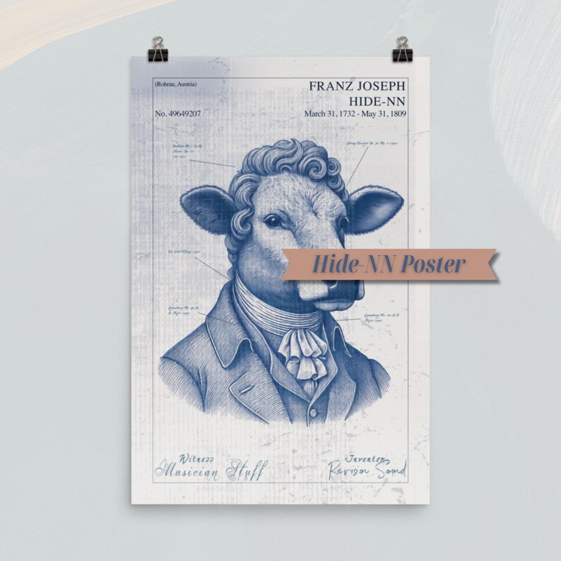Haydn “hide-nn” POSTER – Moooove Over Franz Joseph | Composer Art ...