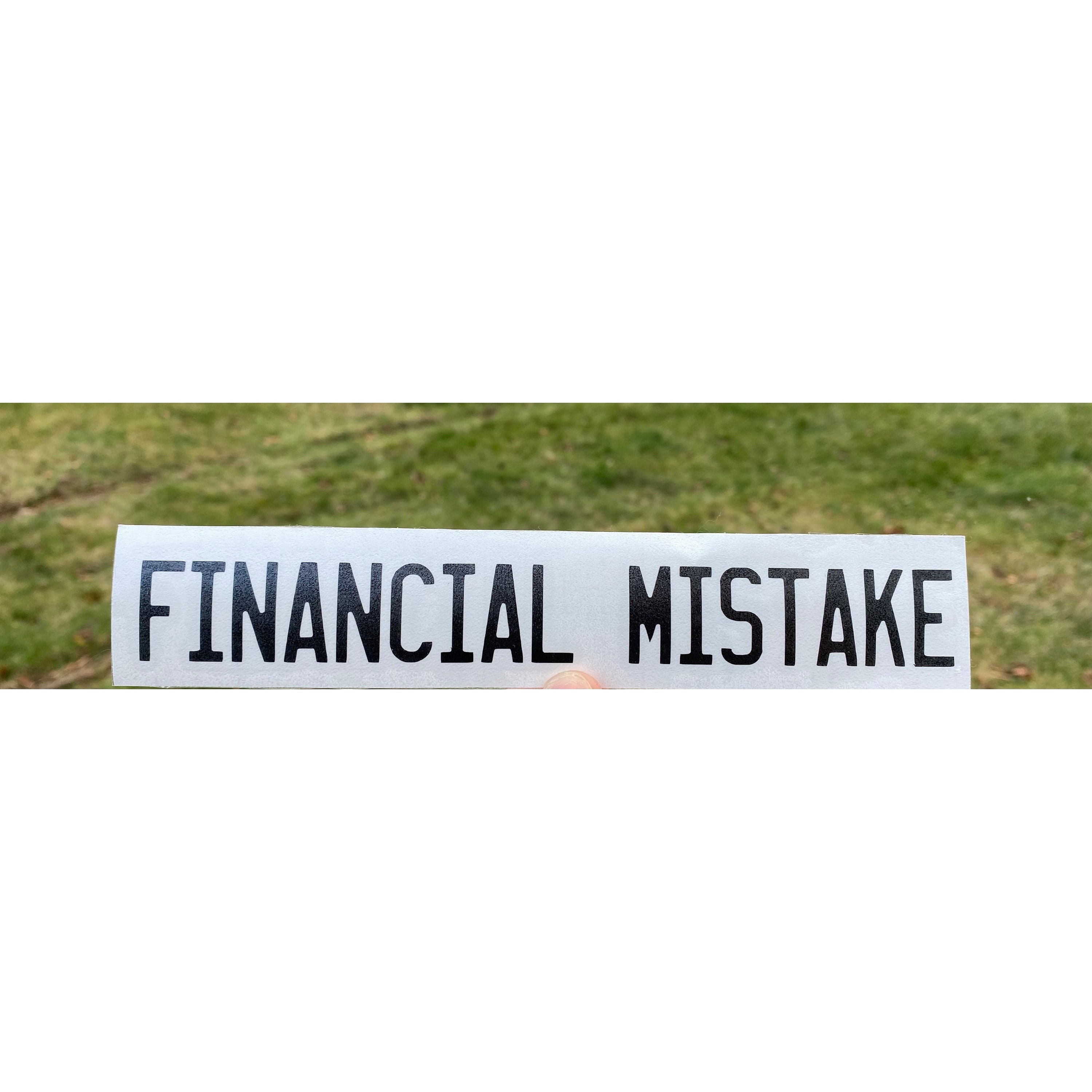 Financial Mistake Car Decal - Etsy