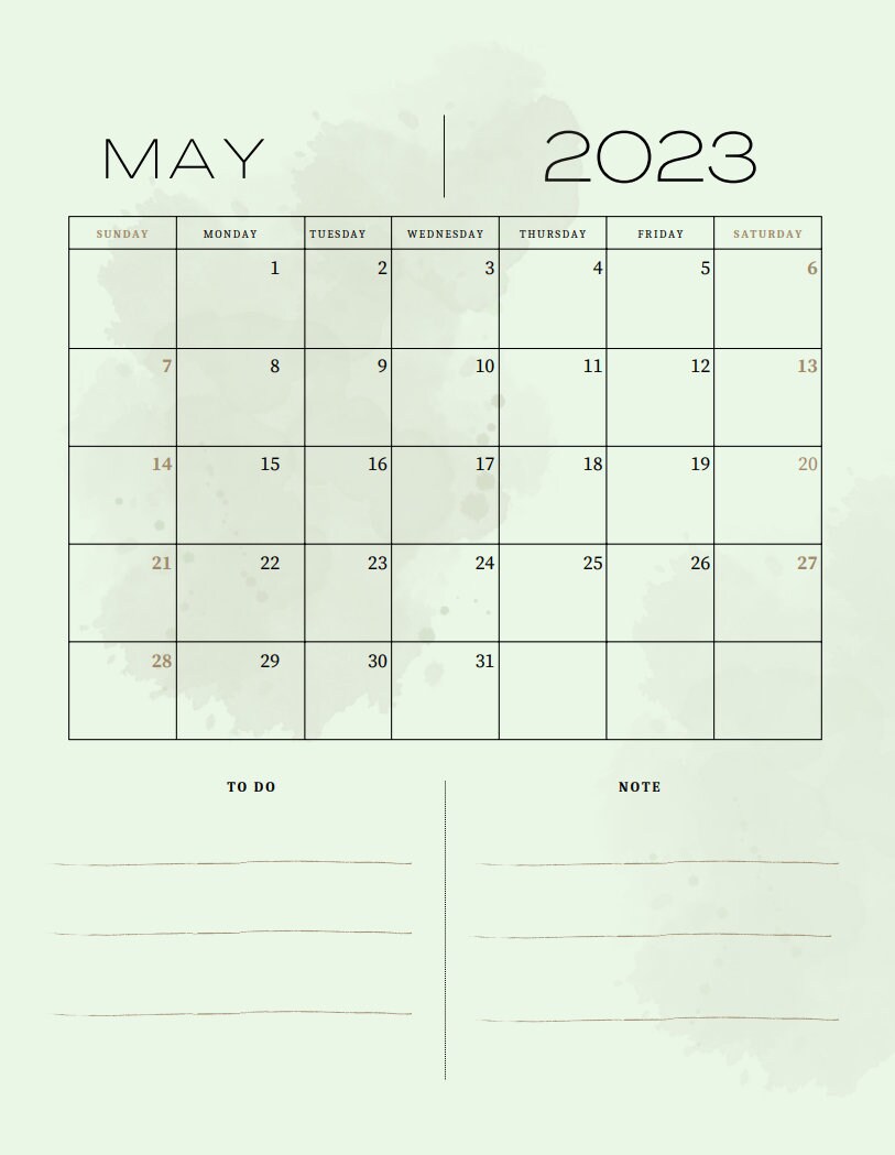 DIGITAL CALENDAR 2023 With Watermark - Etsy