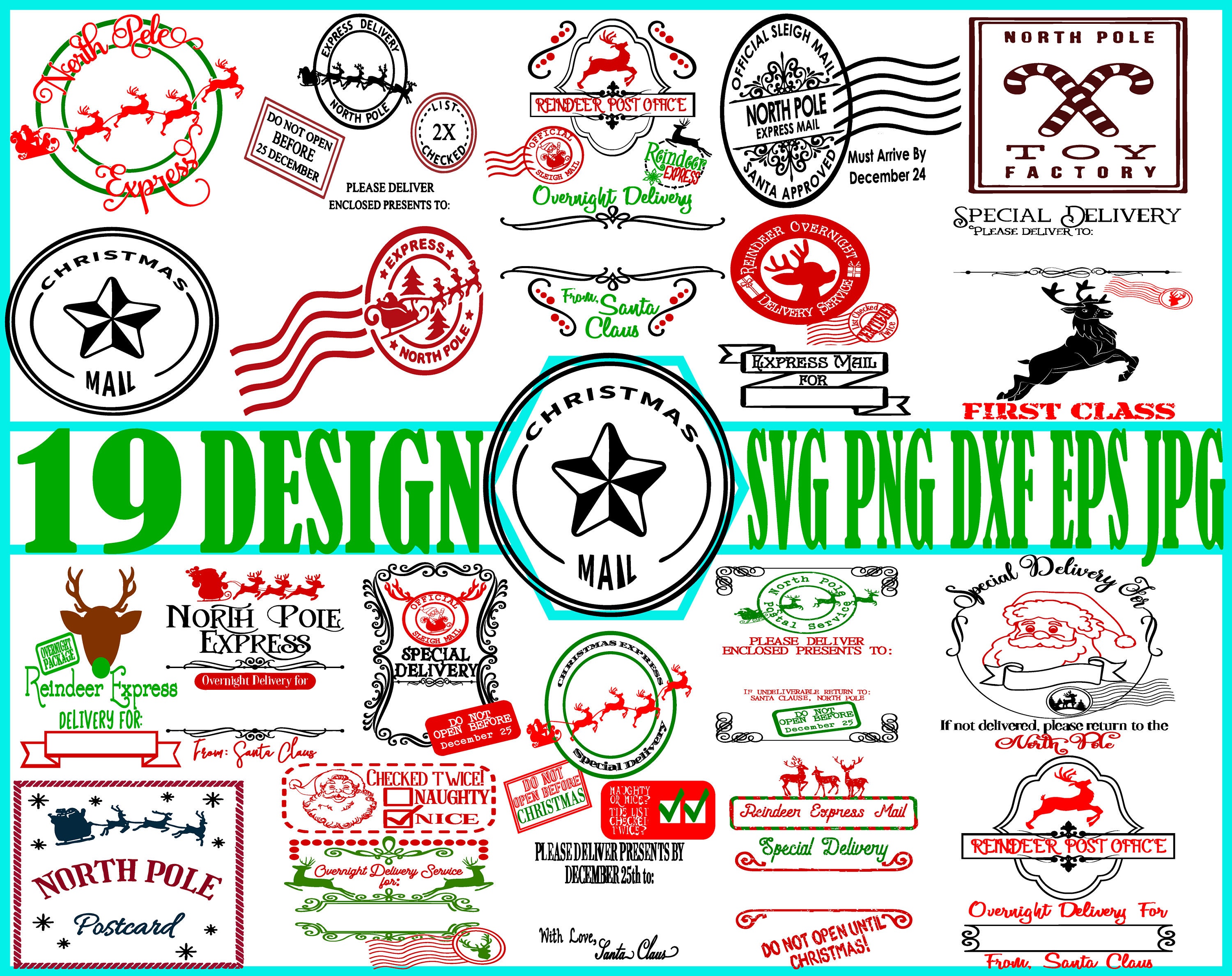 North Pole Svg Bundle, Farmhouse North Pole Sign Svg, Santa Claus ...