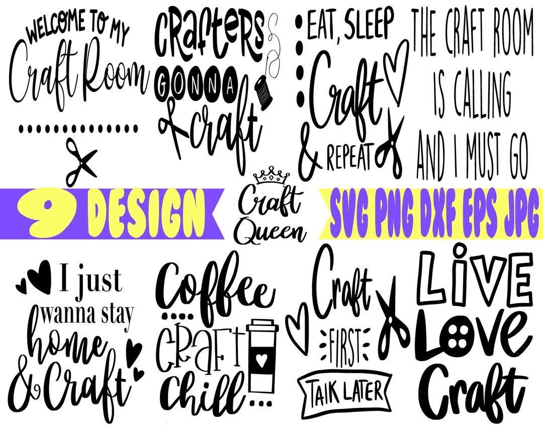Crafting Svg, Craft Room SVG, Crafting Svg Bundle, Crafter Svg, Crafty ...