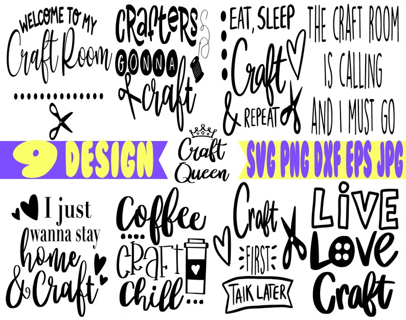 Crafting Svg, Craft Room SVG, Crafting Svg Bundle, Crafter Svg, Crafty ...