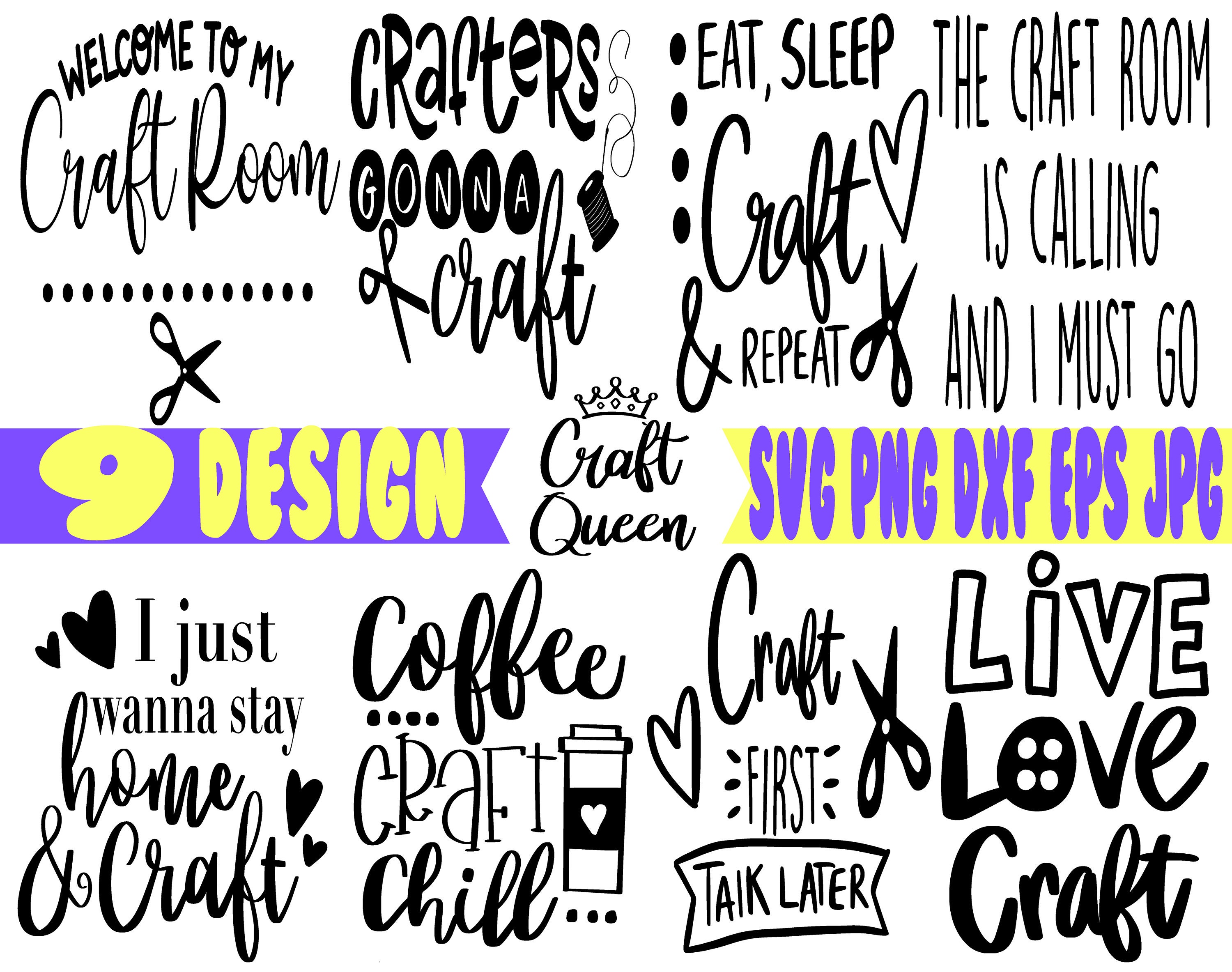 Crafting Svg, Craft Room SVG, Crafting Svg Bundle, Crafter Svg, Crafty ...