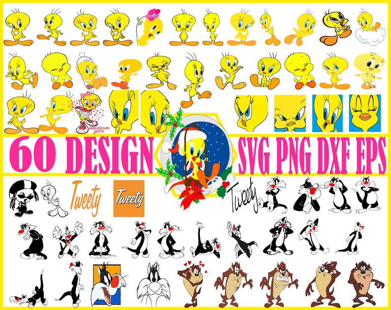 Cartoon Clipart Image Files SVG Shirts Bird Svg Bundle - Etsy Australia